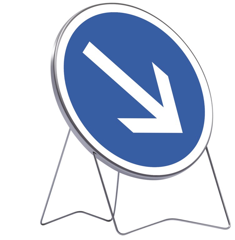 Panneaux type B Passage obligatoire à droite - Alf'Mat